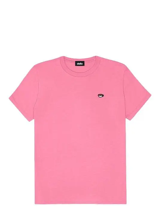 DALIX Lil Coffee Jersey Tee - Charity Pink