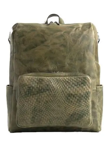 VELEZ Top Grain Leather Mini Backpack - Green