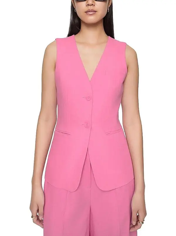 Rebecca Minkoff Fitted Vest - Dark Pink