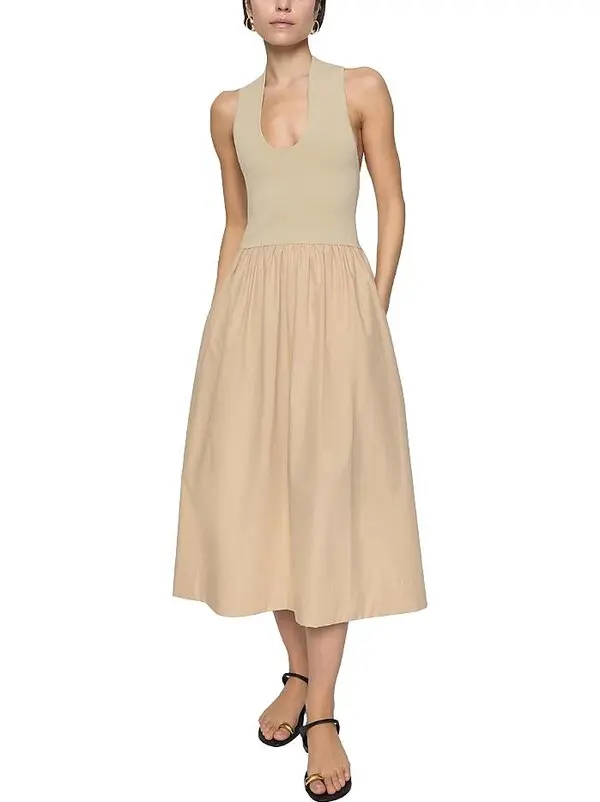 Rebecca Minkoff F Belle Combo Tank Dress - Beige