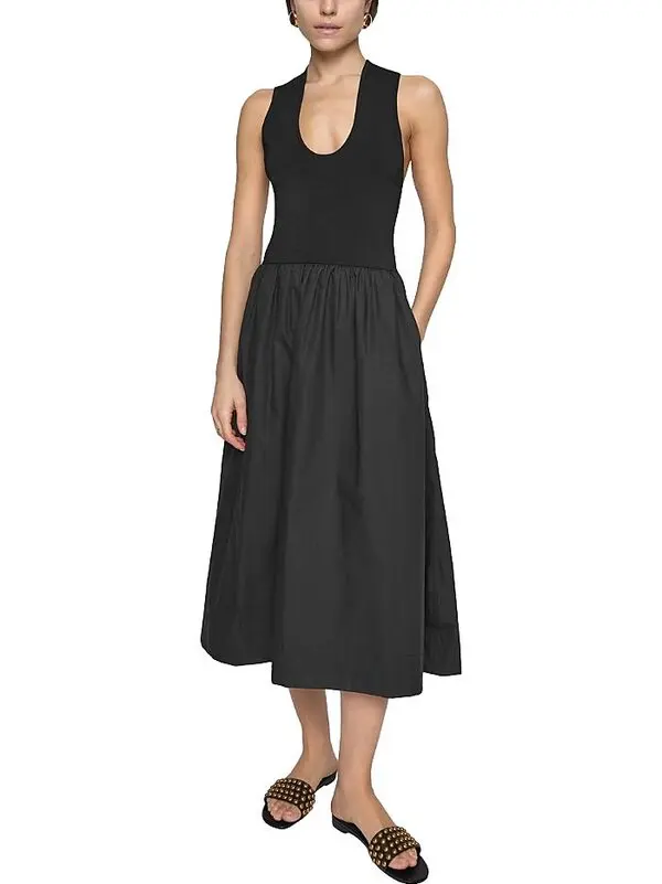 Rebecca Minkoff F Belle Combo Tank Dress - Black