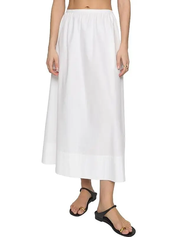 Rebecca Minkoff Meg Gathered Midi Skirt - White