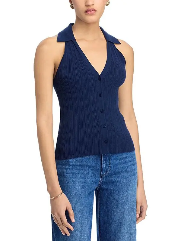 Paige Noellia Sweater Tank Top - Navy
