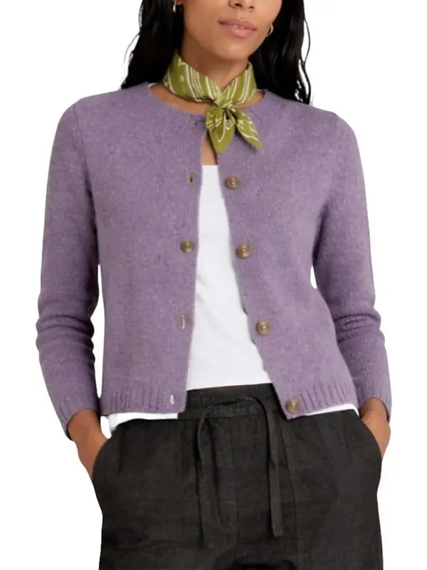SEASALT CORNWALL Dawson Pick Cardigan - Grape Thistle