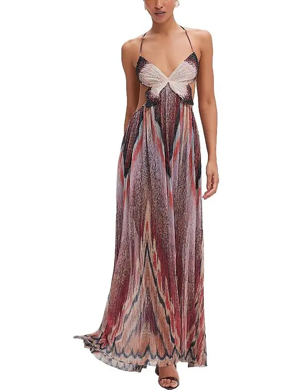PatBO Papillon Butterfly Maxi Dress - Orange