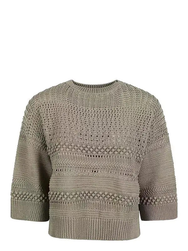 Fabiana Filippi Cropped Open-knit Jumper - Neutrals
