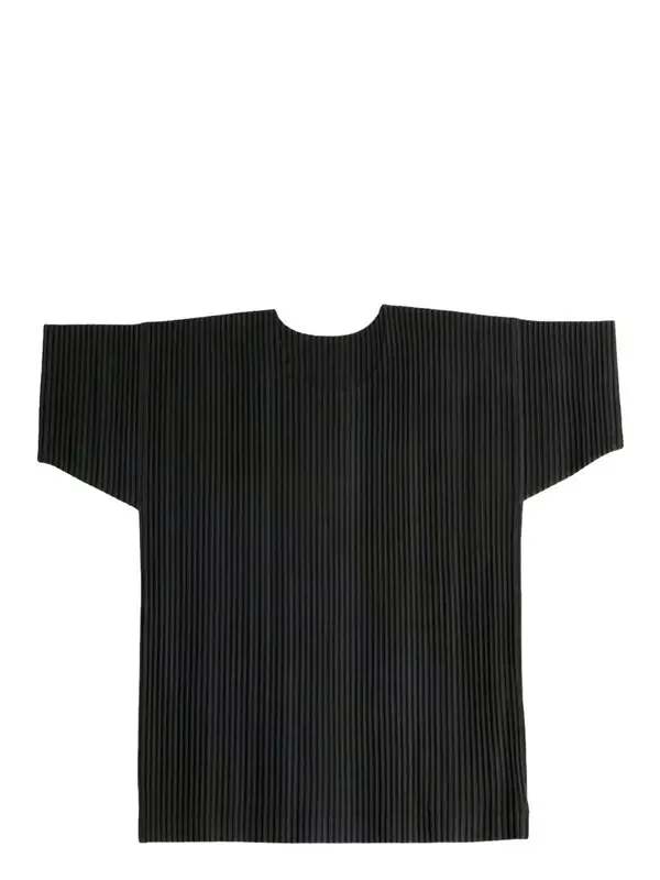 Issey Miyake Plissé-effect T-shirt - Black