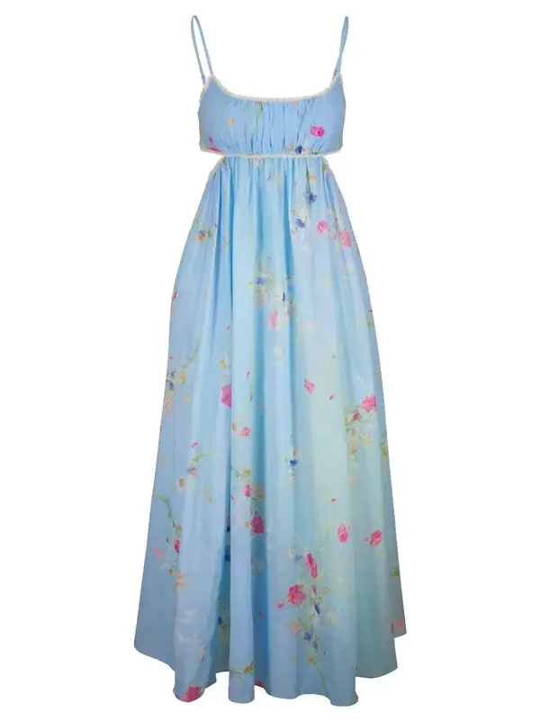 Zimmermann Lucky Picnic Maxi Dress - Blue
