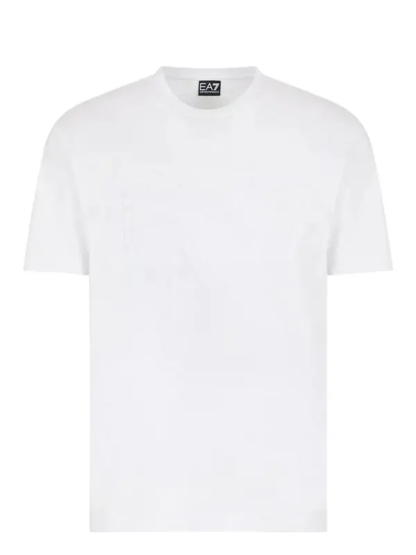 EA7 Logo-embossed T-shirt - White