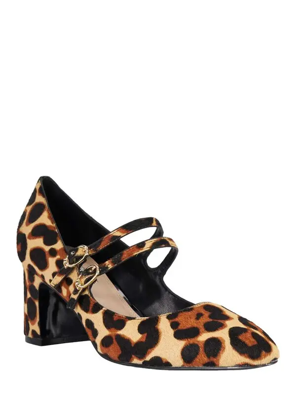 Dune London Approval Genuine Calf Hair Mary Jane Pump - Leopard