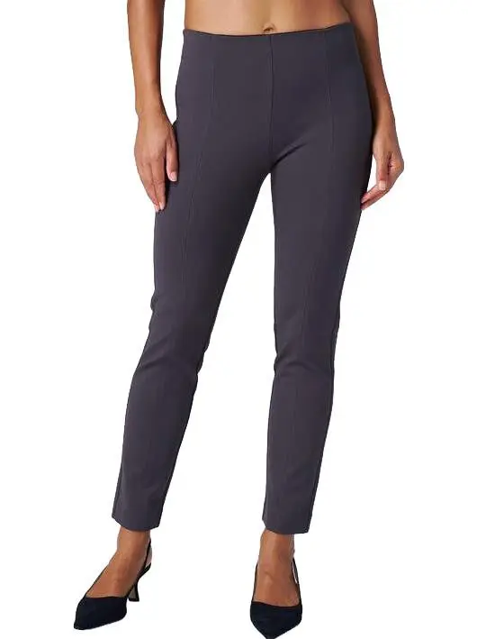 FRANNE GOLDE Slim Ankle Stretch Ponte Pant - Carbon