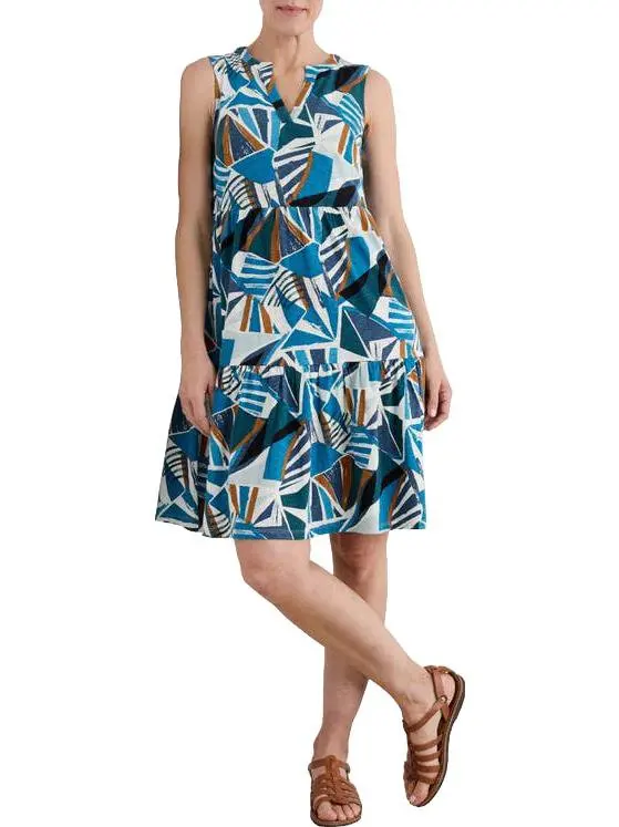 SEASALT CORNWALL Bodelva Sleeveless Jersey Dress - Spinnaker Sails Oil Paint