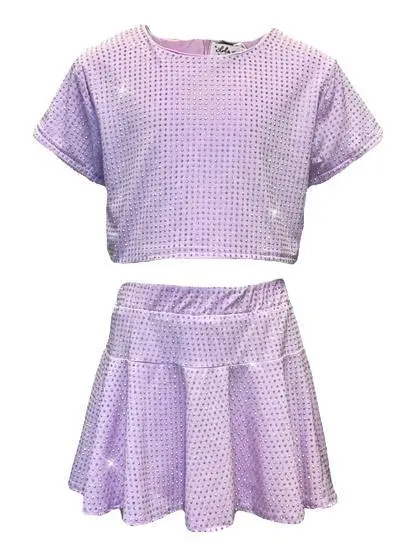 LOLA + THE BOYS Taylor Crystal Set - Purple
