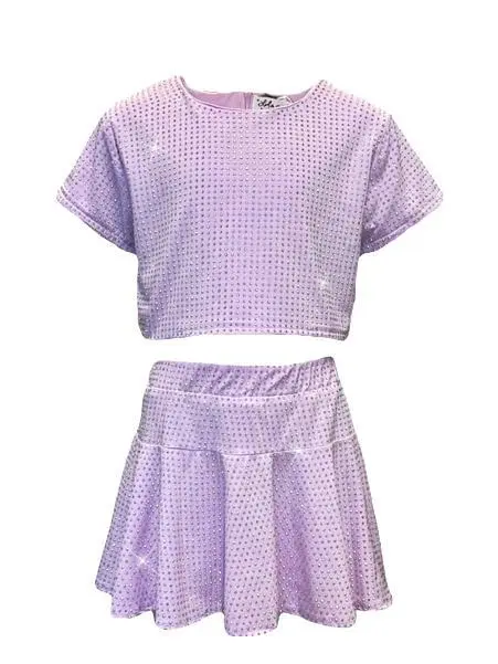 LOLA + THE BOYS Taylor Crystal Set - Purple