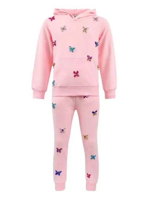 LOLA + THE BOYS Butterfly Gem Set - Pink