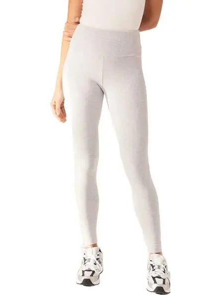 LOVALL Lightweight High Waisted Leggings - Light Grey Marl