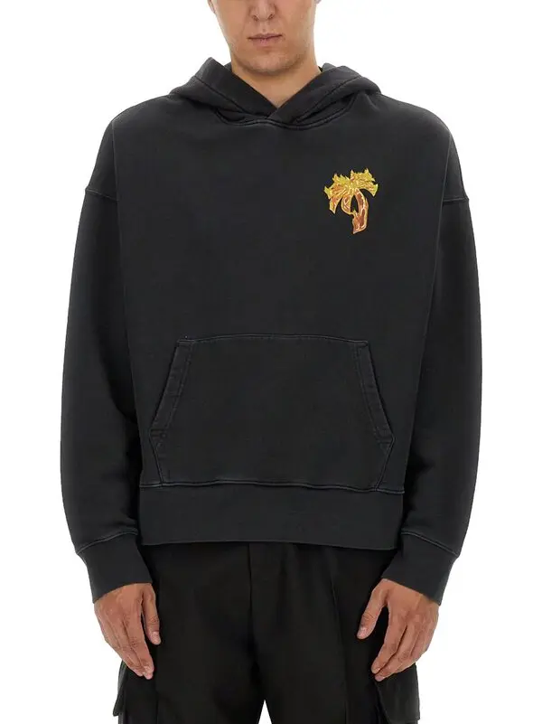 Palm Angels Cotton Hoodie Pmbb058_f24fle0051076 - Black