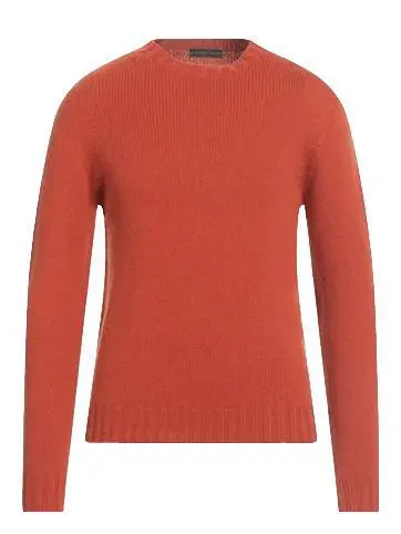 LANIFICIO PUBBLICO Crewneck Solid Sweater - Orange