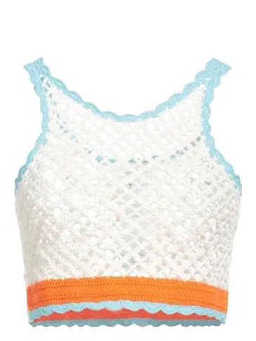 Sportmax Knitted Crop Top - White