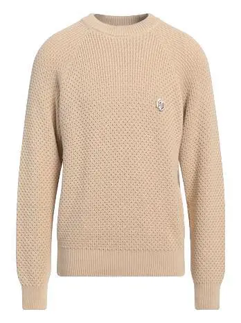 GARMENT WORKSHOP Cotton Cable-knit Crewneck Sweater - Beige