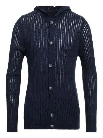 DANIELE ALESSANDRINI Knitted Cardigan In Acrylic, Wool, Silk, And Nylon - Blue