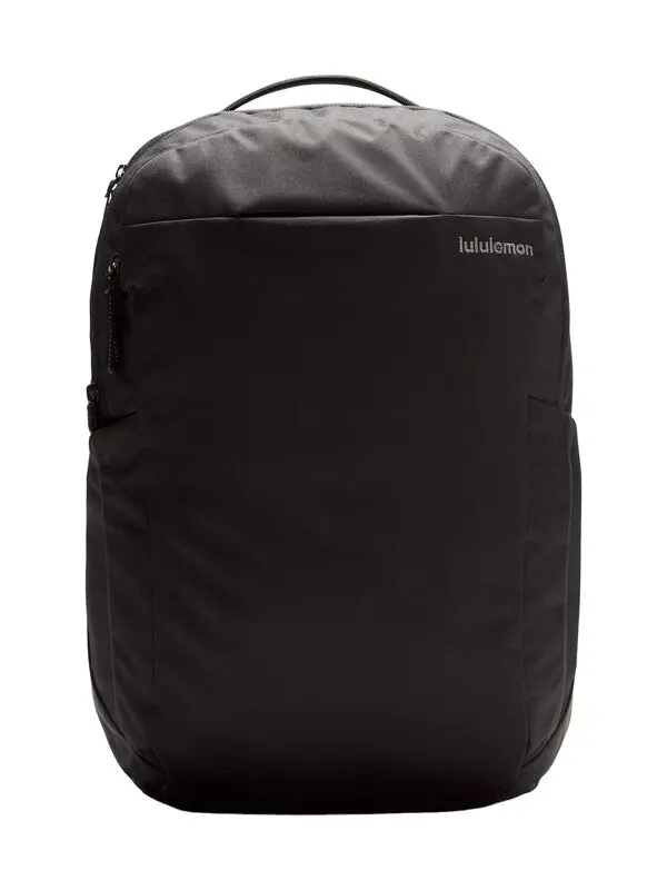 Lululemon Triple-zip Backpack 28l - Black/traverse Grey