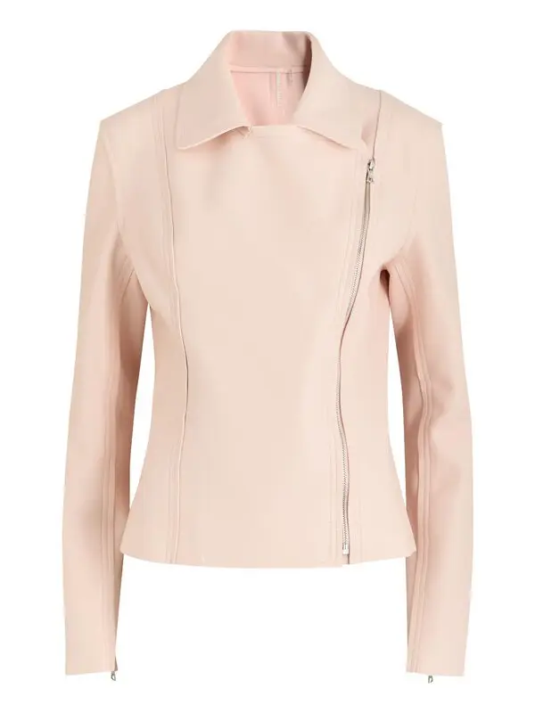 Norma Kamali Panelled Faux Leather Jacket - Light Pink
