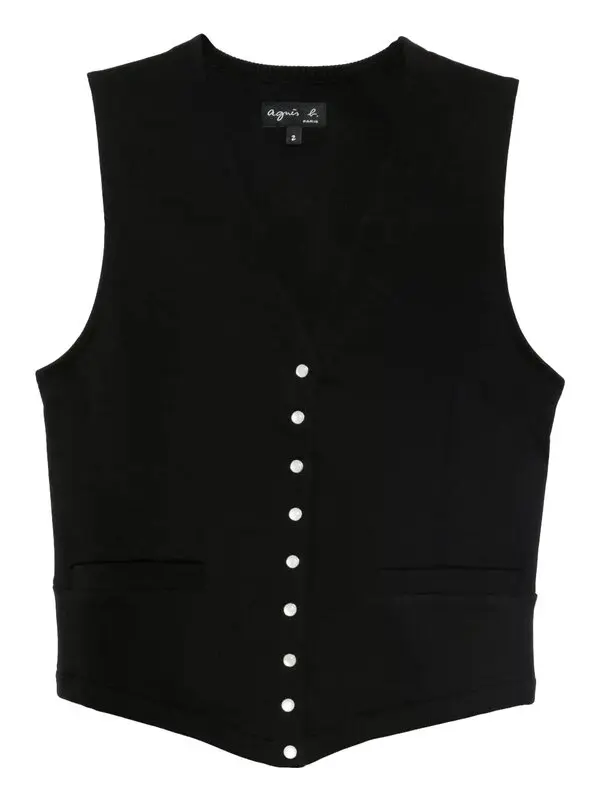 AGNES B. Sanp Vest - Black