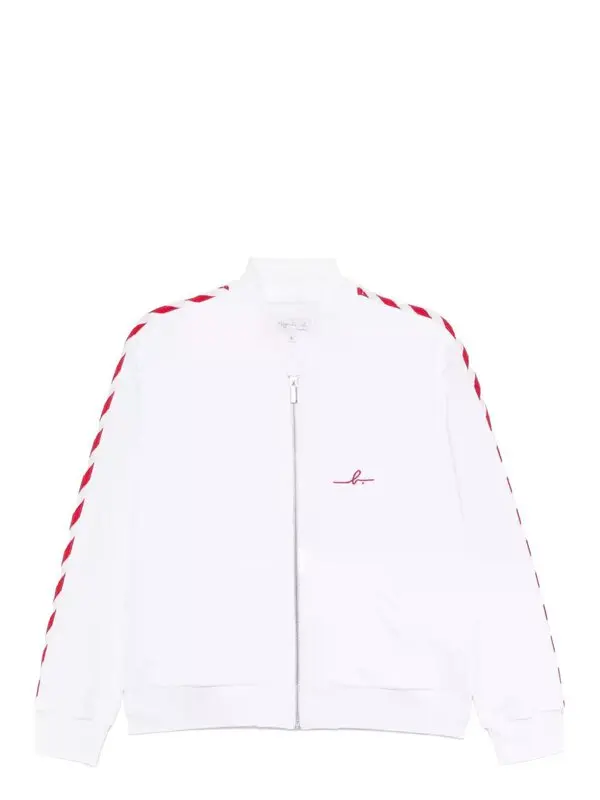 AGNÈS B. Logo-embroidered Cardigan - White