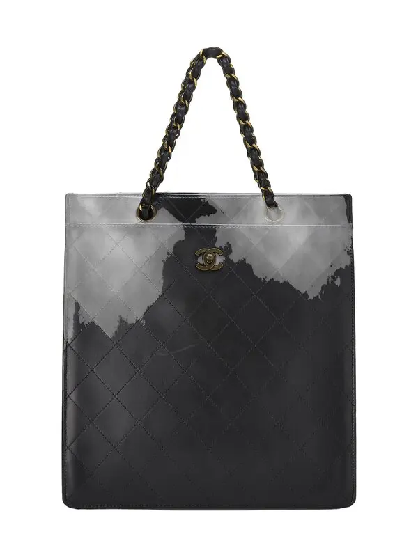 Chanel Lambskin Turnlock Tote - Black