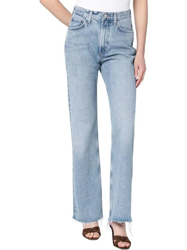 AGOLDE High-waisted Jeans In Recycled Cotton Denim - Blue