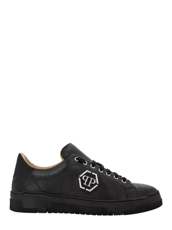 Philipp Plein Monogram-plaque Sneakers - Black