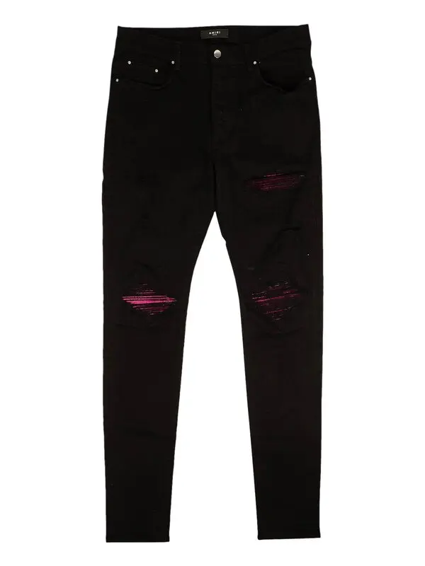 Amiri Mx1 Cracked Jeans - Black