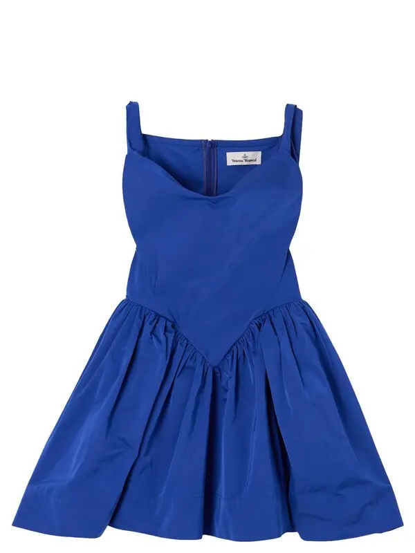 VIVIENNE WESTWOOD Sunday Pleated Taffeta Mini Dress - Blue