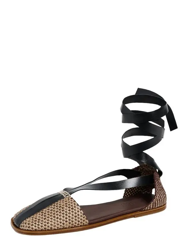 Hereu Algoda Sandals - Dark Brown/black