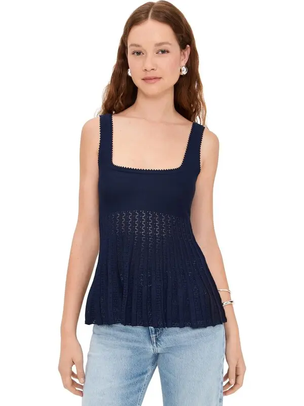 Staud Ellen Top - Navy