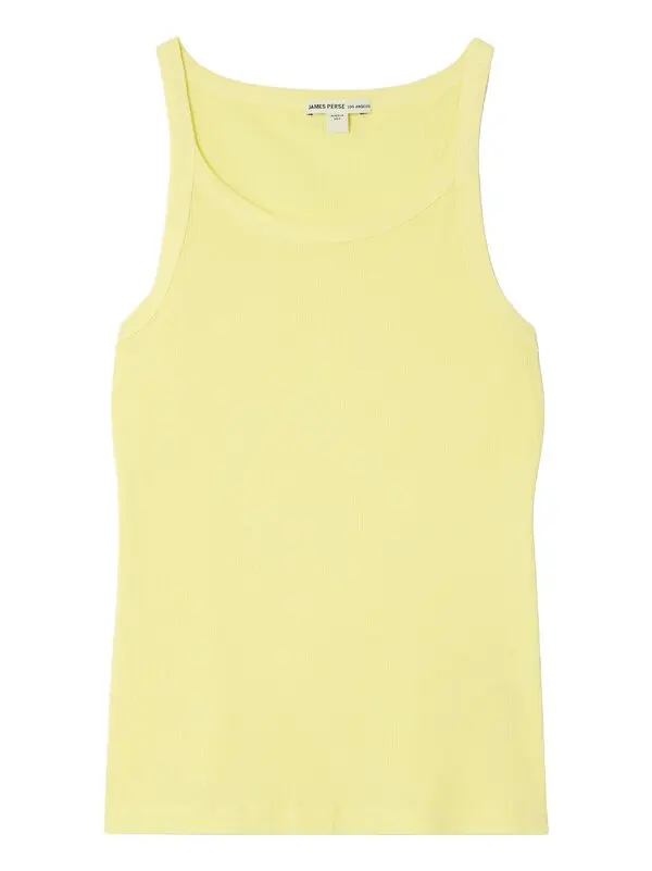 JAMES PERSE Ribbed Supima Cotton-blend Tank - Yellow