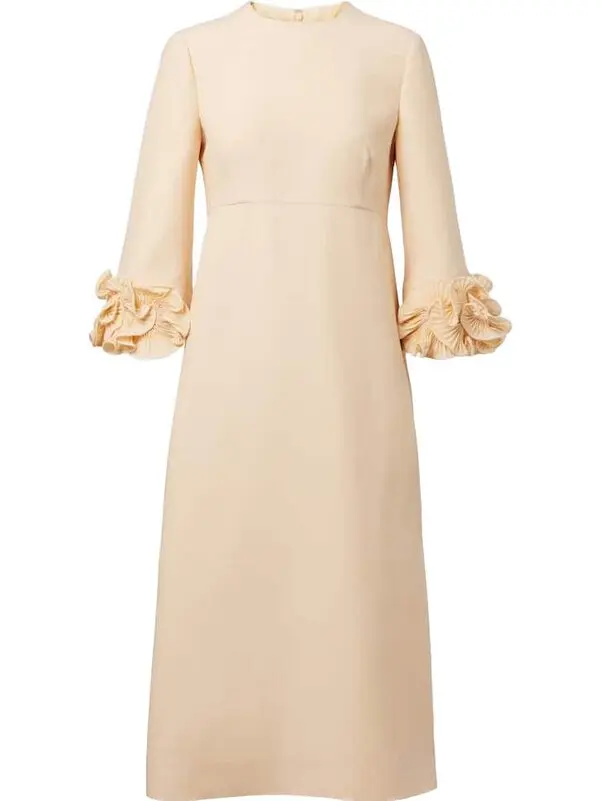 Valentino Garavani Crêpe Couture Midi Dress - Beige