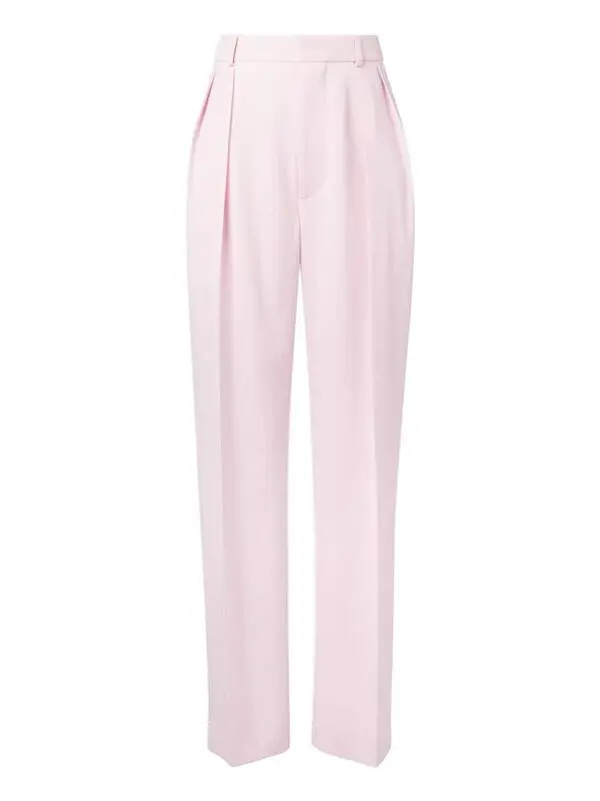 Wardrobe.NYC Tapered Virgin Wool Trousers - Pink