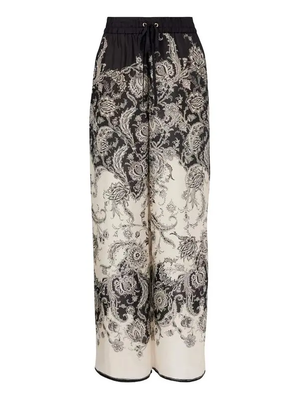 Zimmermann Rhiannon Paisley Silk Wide-leg Pants - Multicoloured