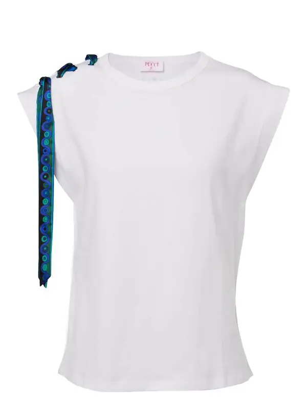 Emilio Pucci Iride-detail Cotton T-shirt - White