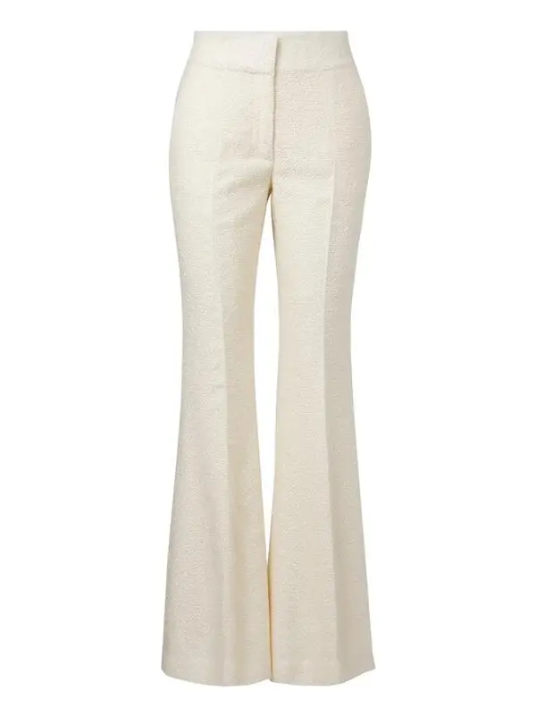Gabriela Hearst Rhein Flared Silk Pants - White