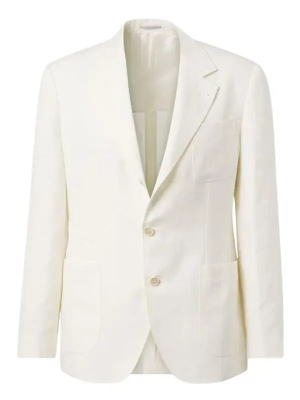 Brunello Cucinelli Linen Blazer - White