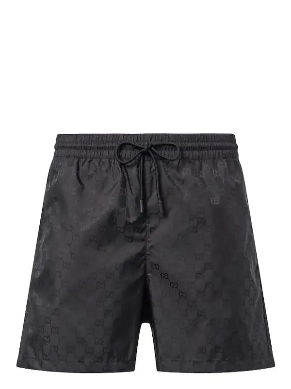 Gucci Gg Swim Trunks - Black