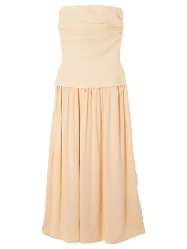 Faithfull The Brand Hedy Strapless Maxi Dress - Yellow