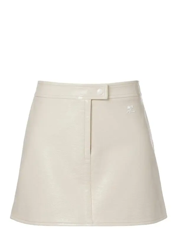 COURREGES Courrèges Reedition Faux Leather Miniskirt - White