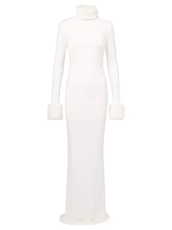 THE NEW ARRIVALS ILKYAZ OZEL Priscilla Satin Gown - White