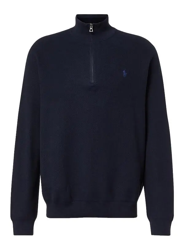 Polo Ralph Lauren Half-zip Cotton Sweater - Blue