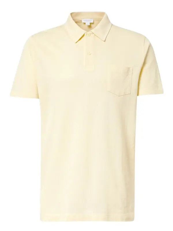 Sunspel Riviera Cotton Polo Shirt - White