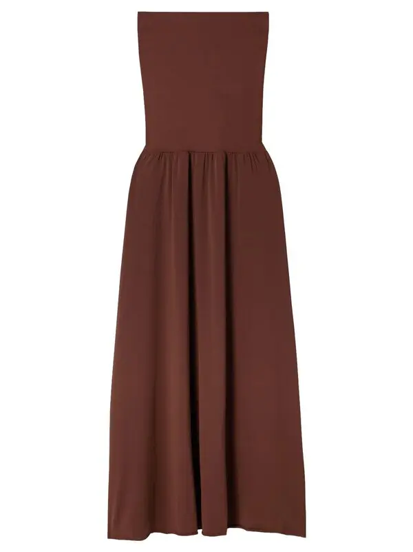 ERES Oda Strapless Maxi Dress - Brown